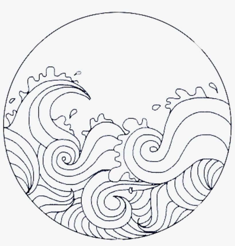 Cute Circle Overlay Remixit Waves Sea Frame Circleframe - Waves Tumblr ...