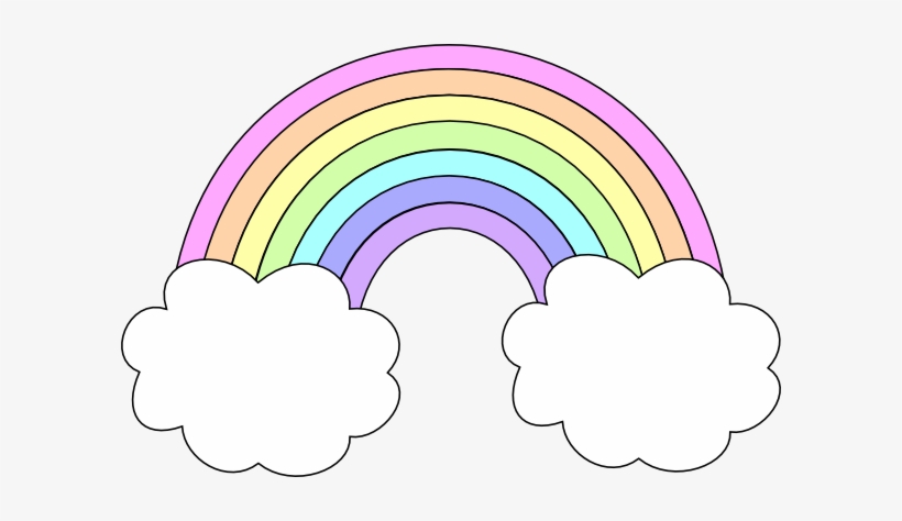 Cloud Clipart Pastel - Pastel Rainbow Cartoon - Free Transparent PNG ...