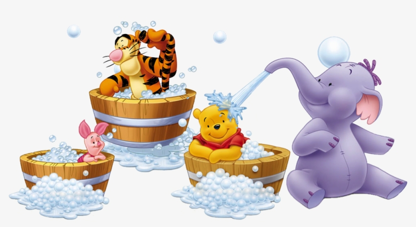Bath Drawing Winnie The Pooh - Winnie The Pooh Bathtime - Free ...