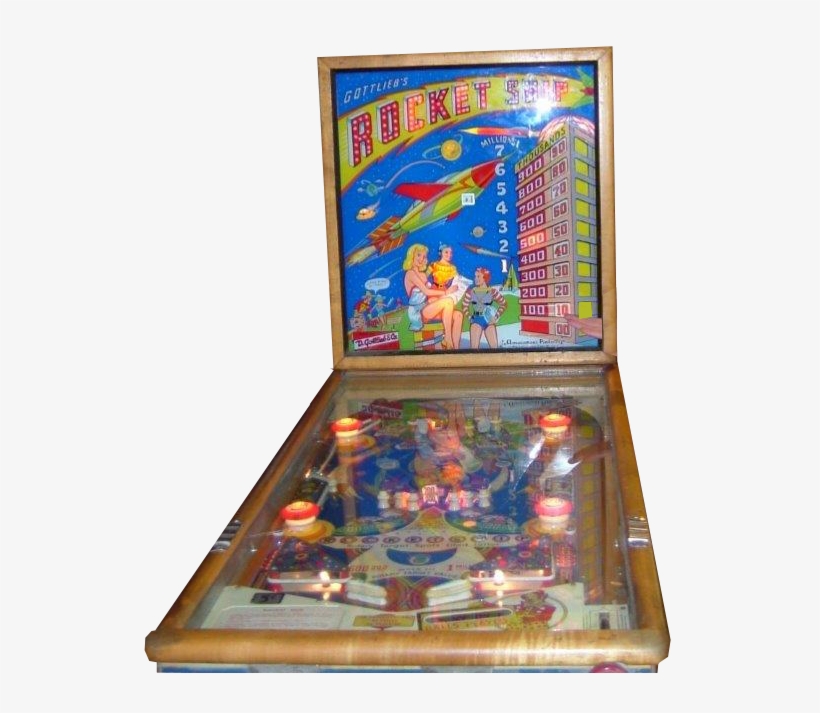 Classic Never Gets Old - Rocket Ship Pinball Machine - Free Transparent ...