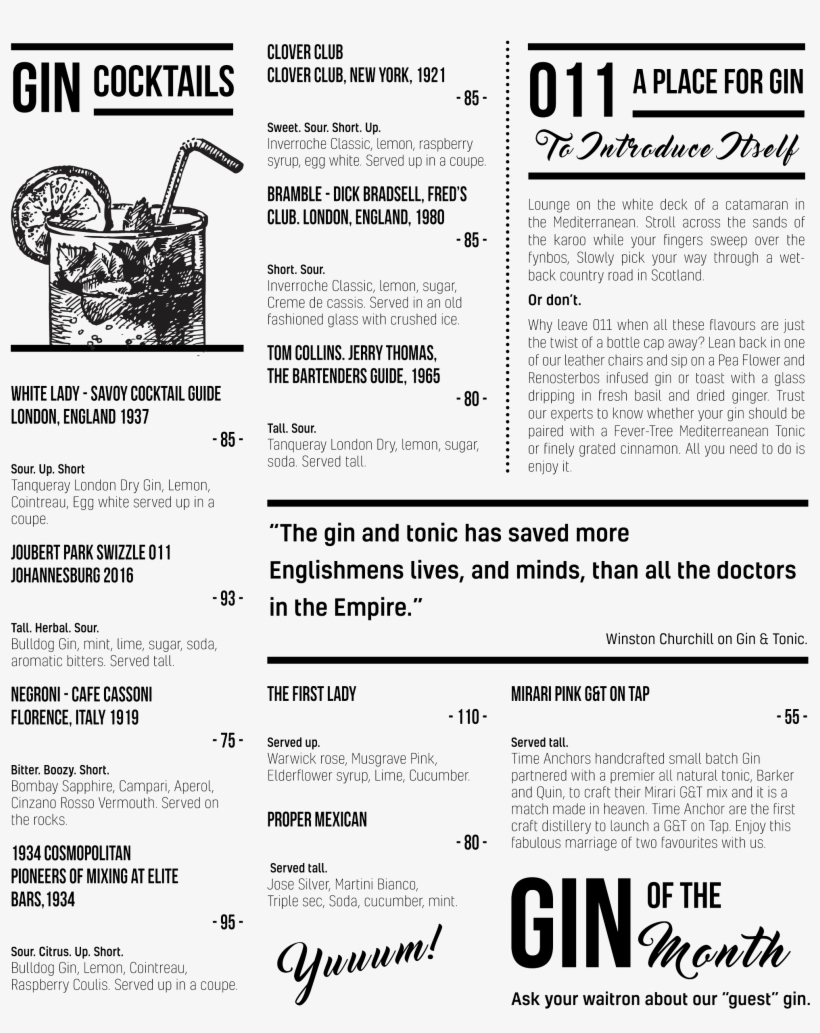 Cocktails Menu - Document - Free Transparent PNG Download - PNGkey