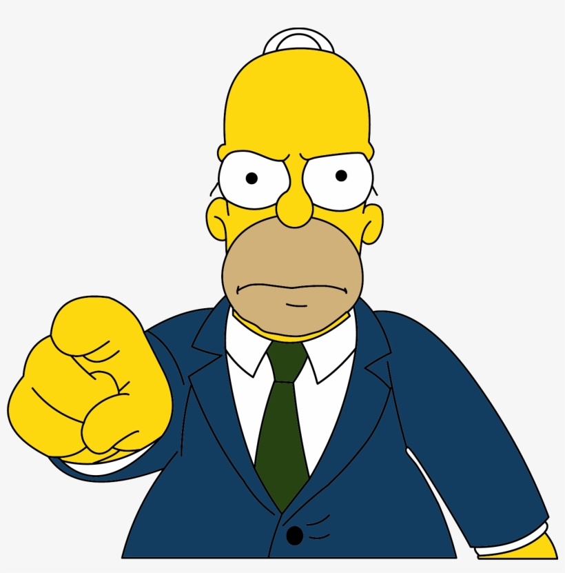 Homer Simpson Png - Homer Simpson Pointing - Free Transparent PNG ...