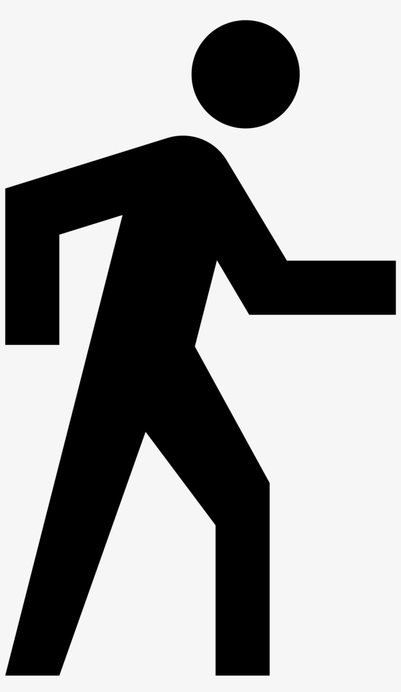 Man Walking Directions Button Vector - Man Walking To The Right - Free ...
