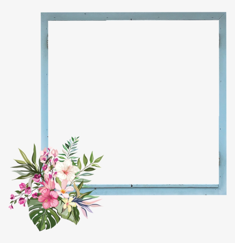 Frame Border Kpop Flowers Garden Nature - Flower - Free Transparent PNG ...