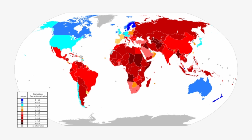800px-world Map Index Of Perception Of Corruption 2010 - Metric System ...