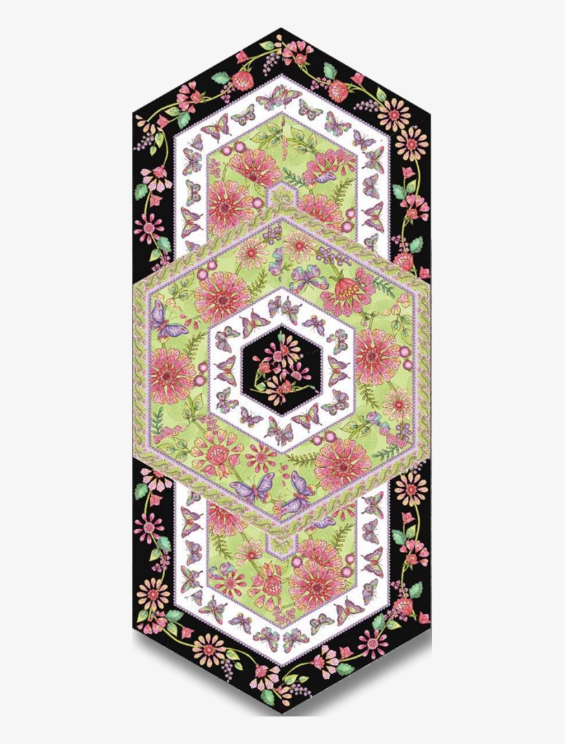 Triangle Frenzy Table Runner Pattern 60 Border Fabric - Table Runners ...