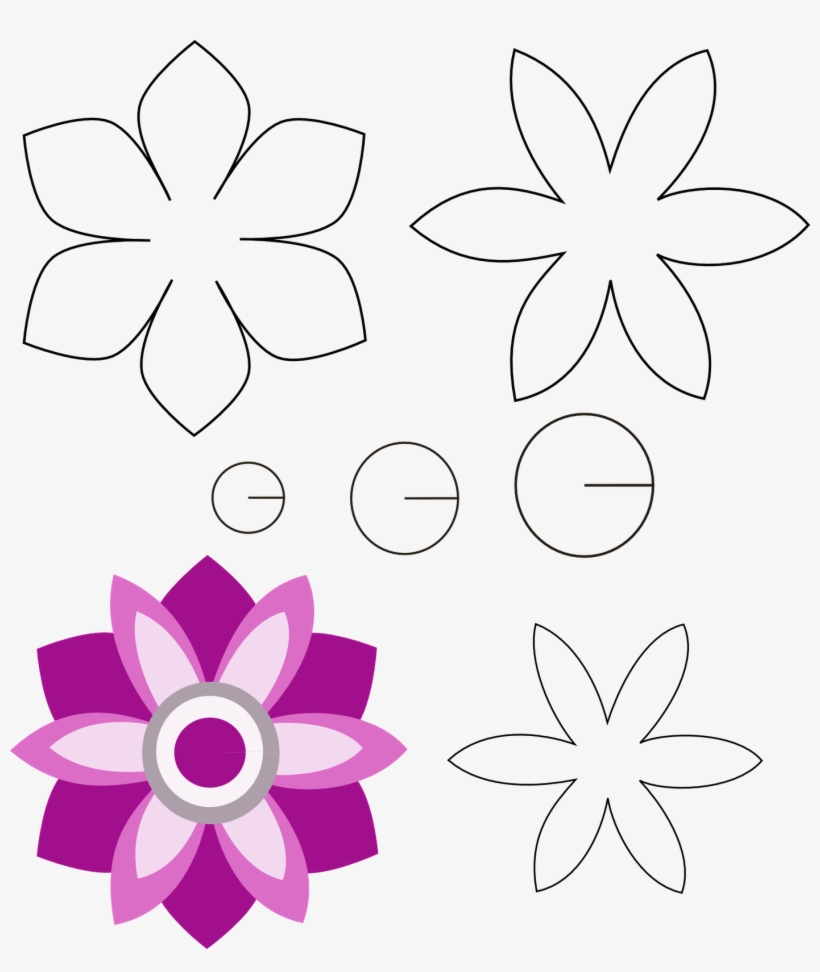 Patrones De Flores De Fieltro - Patrón De Flor - Free Transparent PNG ...