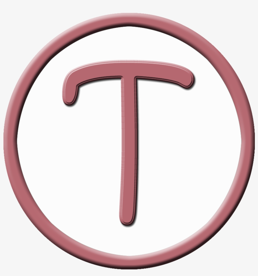 Free Rose Circle Capital Letter T Png Digital Scrapbook - Letter - Free ...