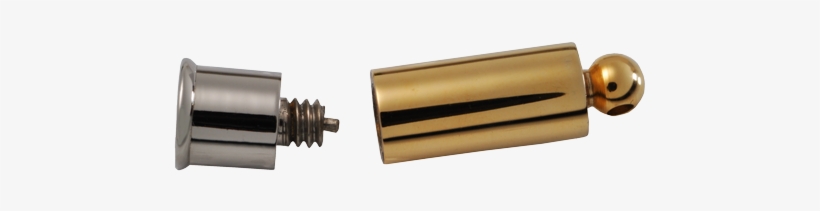 Secure Threaded Lid Shown Open Of Brass Shotgun Shell - Brass - Free ...