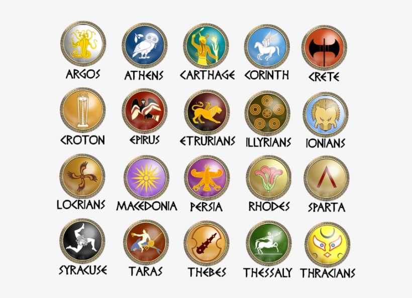 Ancient Greece City-state Symbols - Polis Ancient Greece Symbol - Free ...