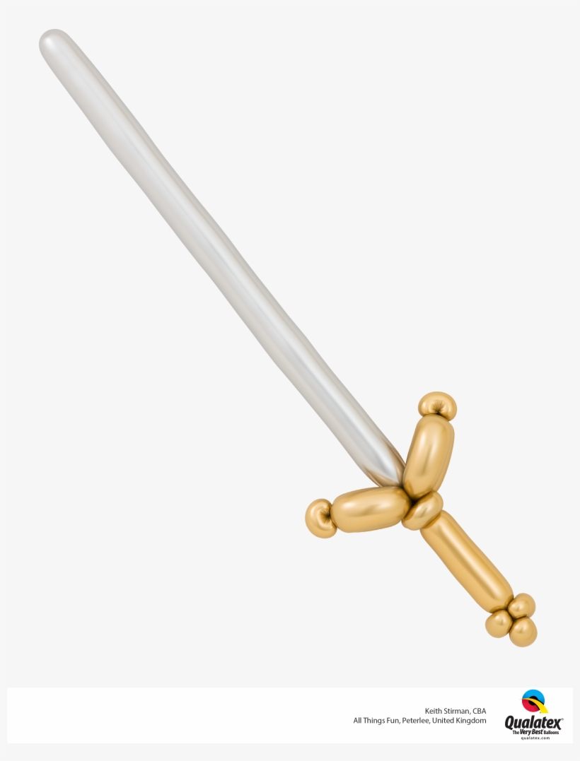 Chrome Silver And Gold Make For An Awesome Sword Qualatex - Balloon ...
