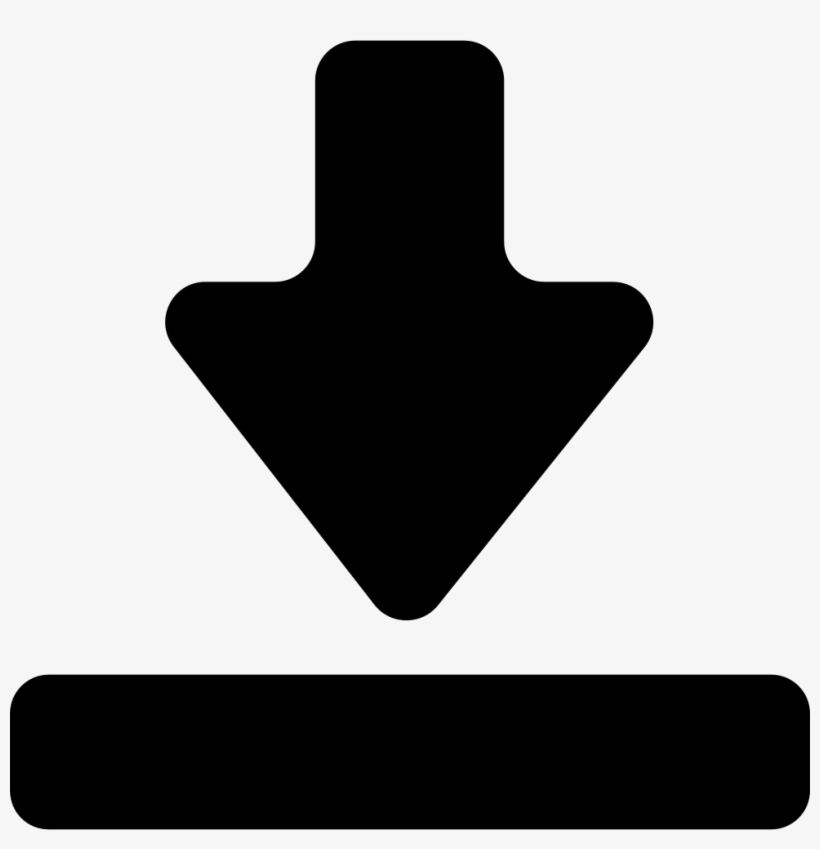 Down Arrow On Horizontal Line Comments - Arrow - Free Transparent PNG ...