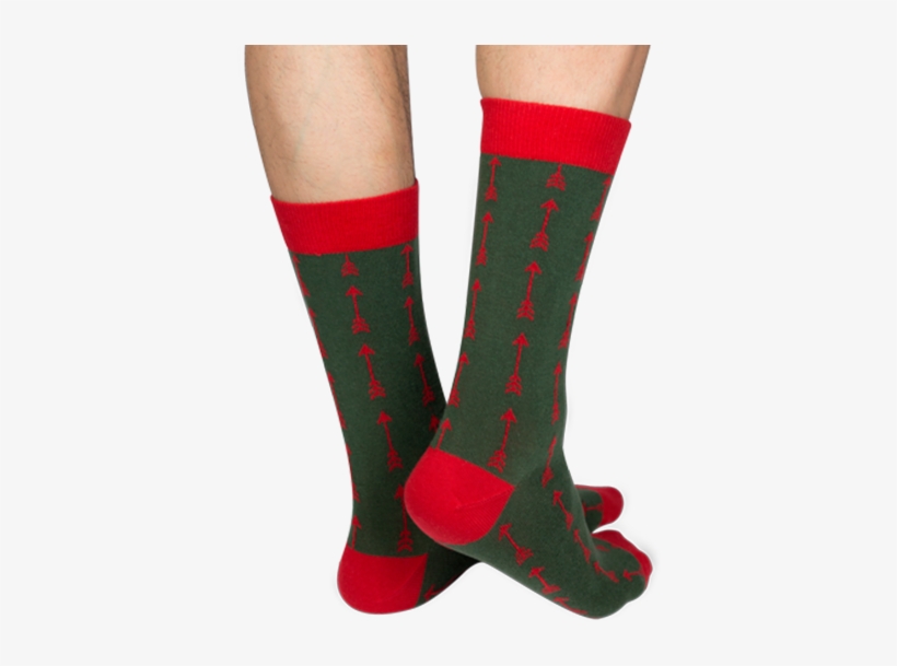 Calcetines De Algodón De Color Verde Militar Con Flechas - Sock - Free ...