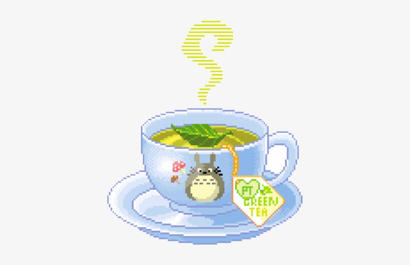 Pixel And Kawaii Image - Green Tea Pixel Art - Free Transparent PNG ...