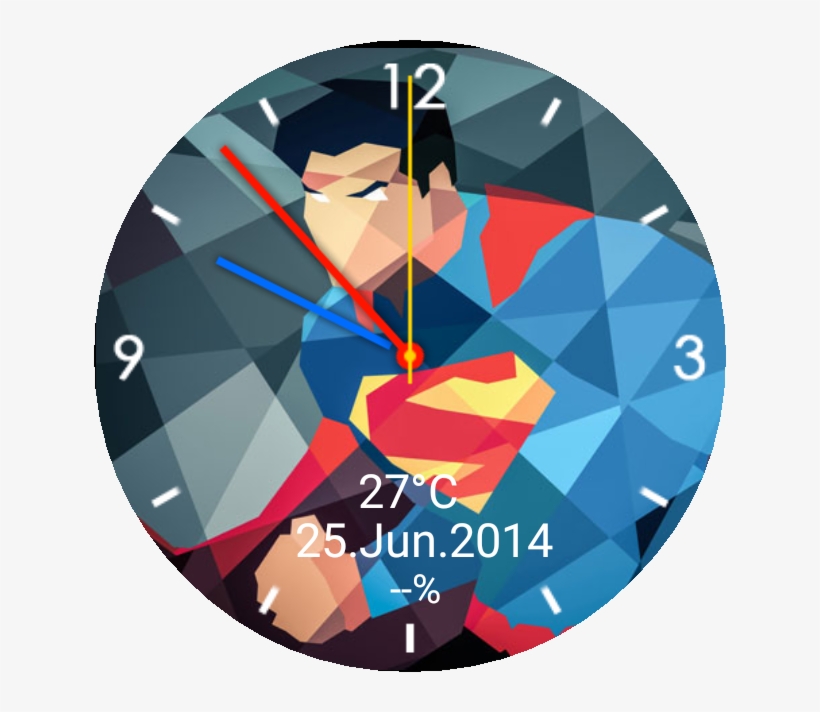 Geometric Superman Watch Face Preview - Free Transparent PNG Download ...
