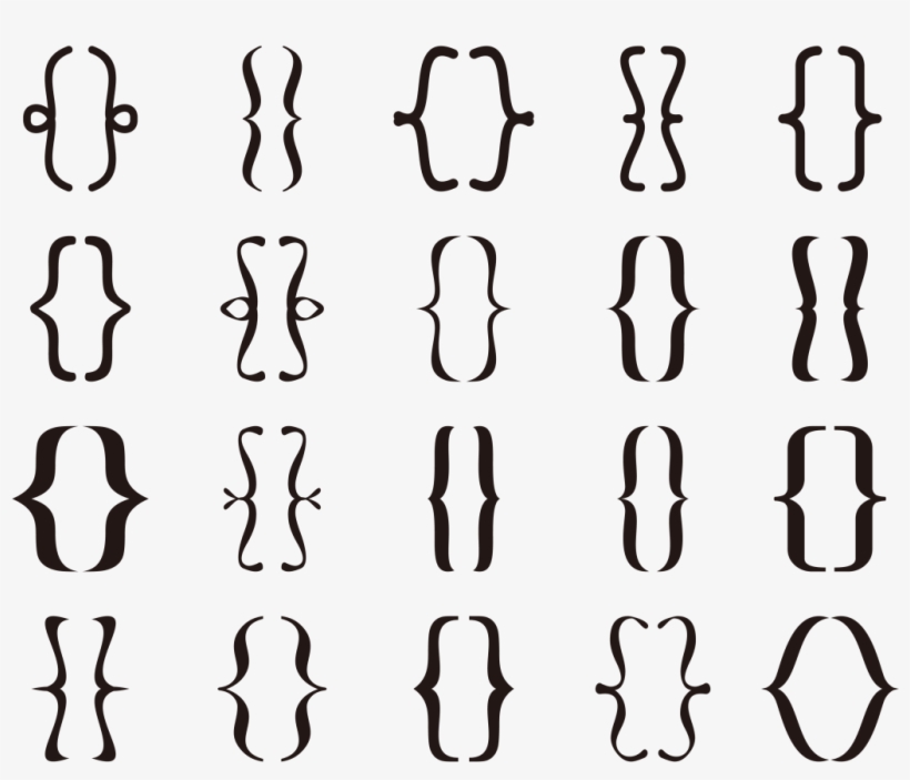 Bracket Icons Set Download Free Vector Art Stock - Bracket Vectors ...