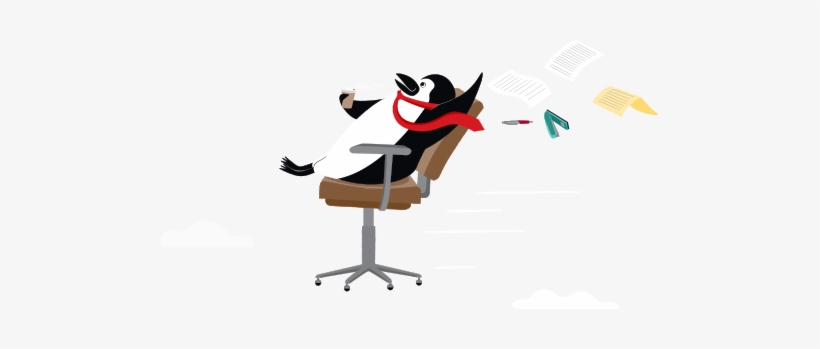Percy Penguin Flying Through The Sky On A Swivel Chair - Percy The ...