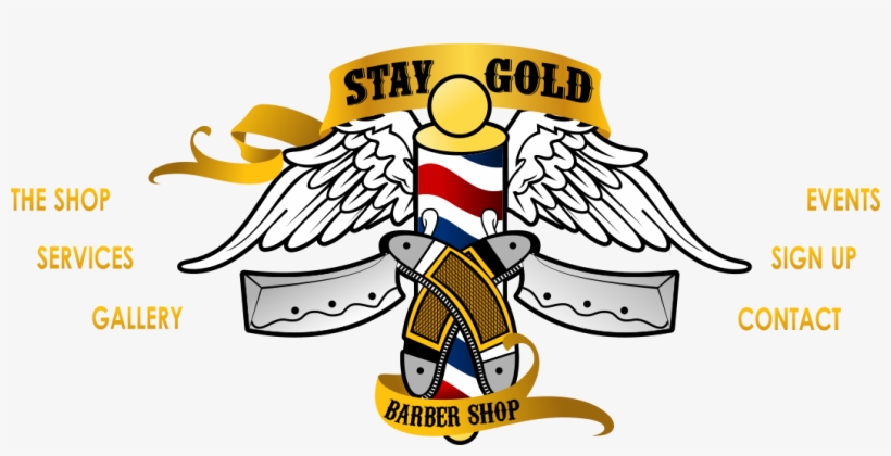 Stay Gold Barber Shop - Barber Logos - Free Transparent PNG Download ...