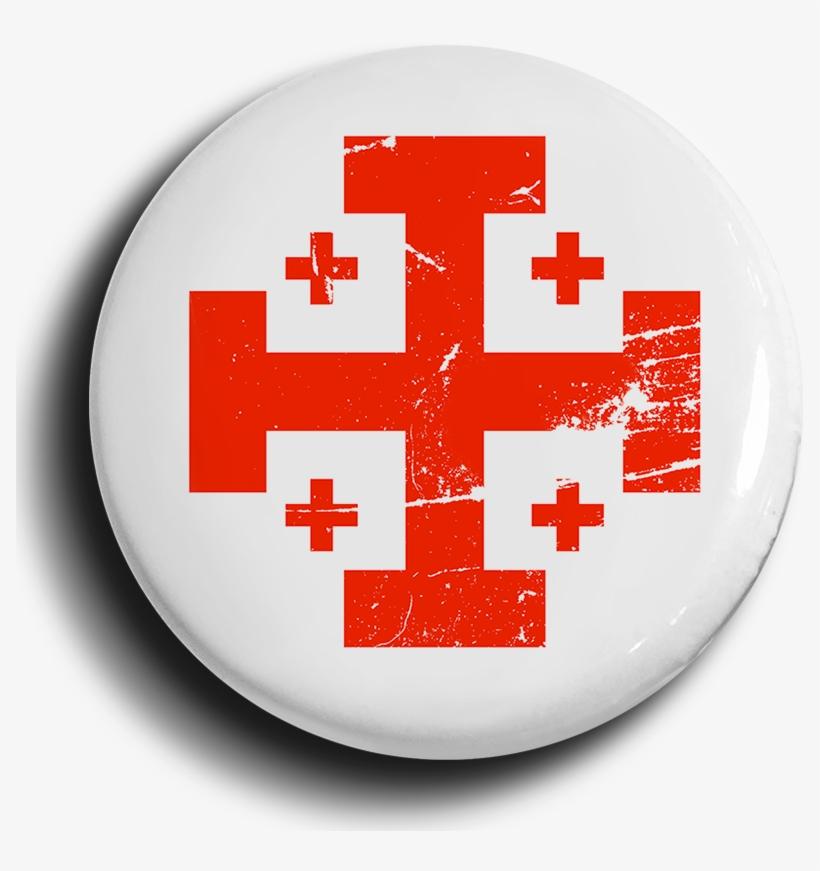 Jerusalem Cross Button - Vatican Symbol Cross - Free Transparent PNG ...