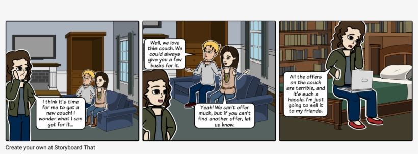 Selling A Couch - Comics - Free Transparent PNG Download - PNGkey
