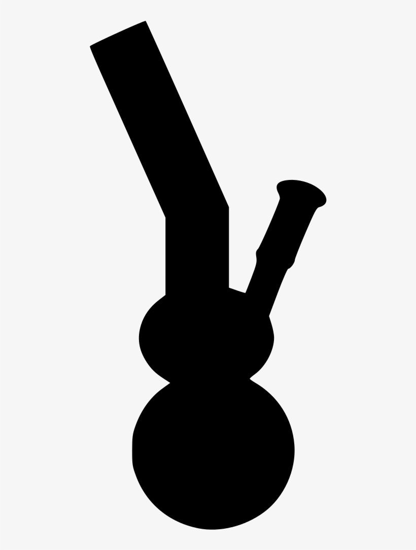 File - Bongsilhouette - Svg - Silhouette Of A Bong - Free Transparent ...