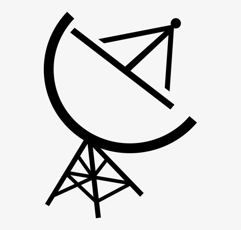Vector Illustration Of Satellite Dish Parabolic Antenna Free