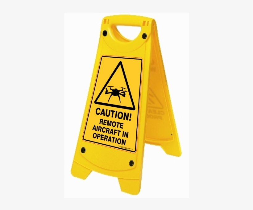 Drone A-frame Safety Sign - Wet Floor Sign - Free Transparent PNG ...