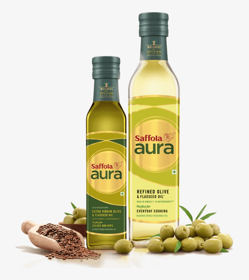 Introducing The New Super Oil - Saffola Aura Oil - Free Transparent PNG ...