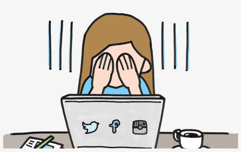 Problem Clipart Negative Impact - Scared Of Social Media - Free ...
