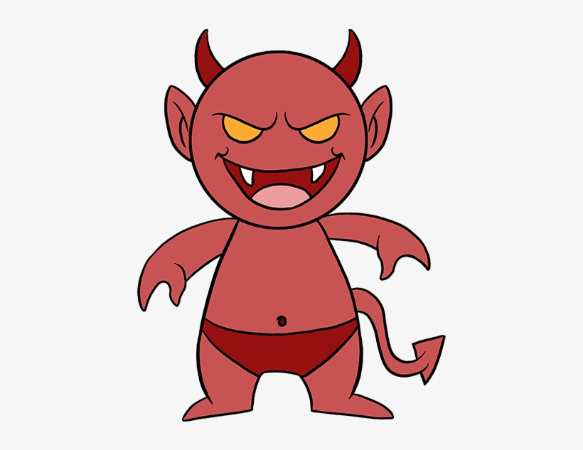 How To Draw Demon - Step By Step Zombie Easy Drawing - Free Transparent ...