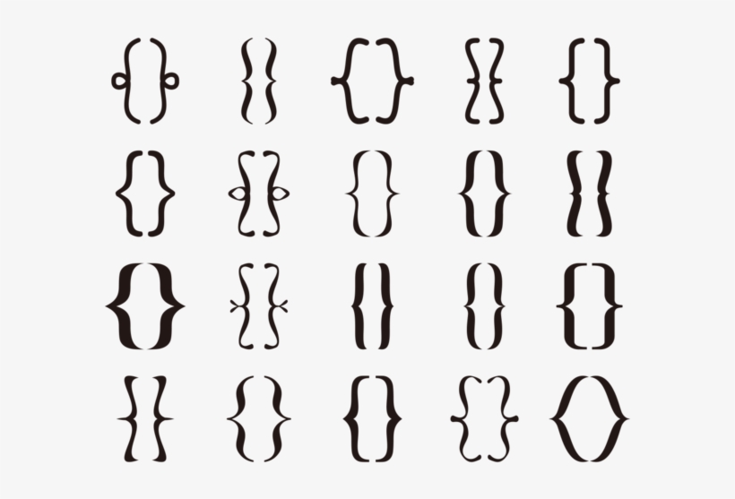 Bracket Icons Set - Bracket Vectors - Free Transparent PNG Download ...