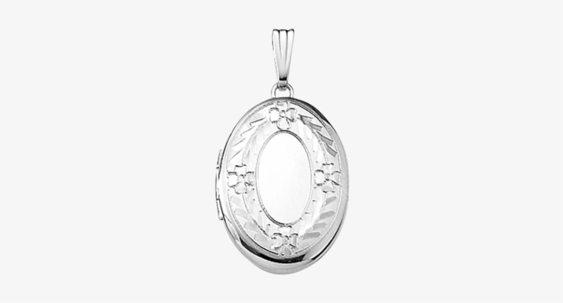 Wheat Border White Gold Locket - 14k Yellow Gold Satin Hand Engraved ...