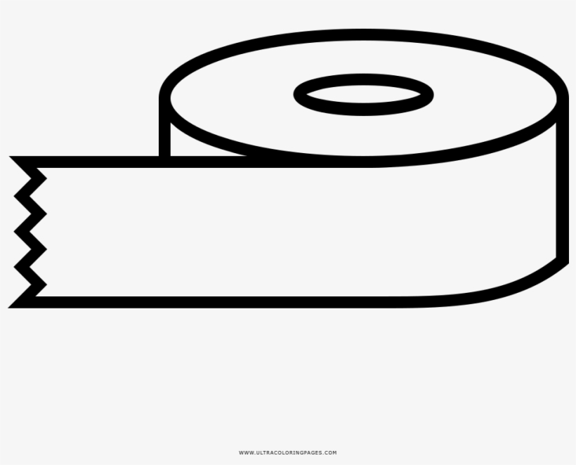 Tape Roll Coloring Page - Roll Of Tape Icon - Free Transparent PNG ...