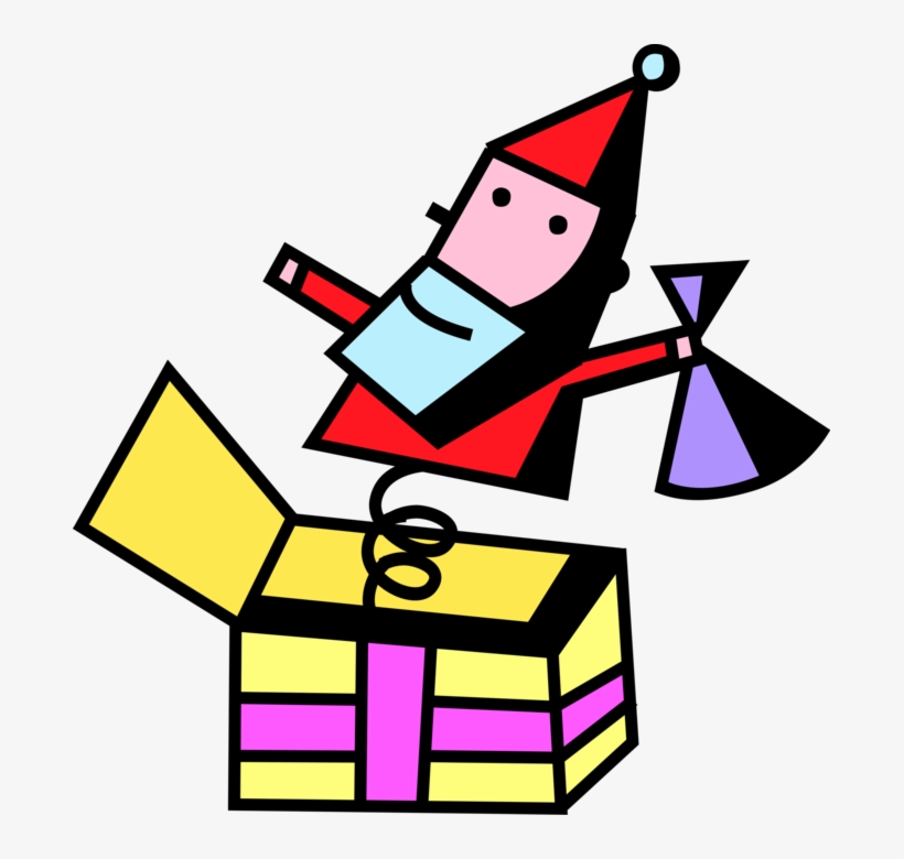 Vector Illustration Of Jack In The Box Children's Toy - Child - Free ...