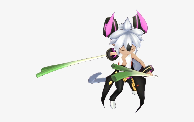 Hyper Weapon Pack 10- Green Onion Blade - Cartoon - Free Transparent ...