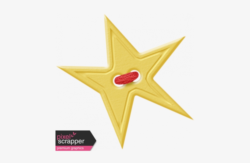 Yellow Star Button - Craft - Free Transparent PNG Download - PNGkey