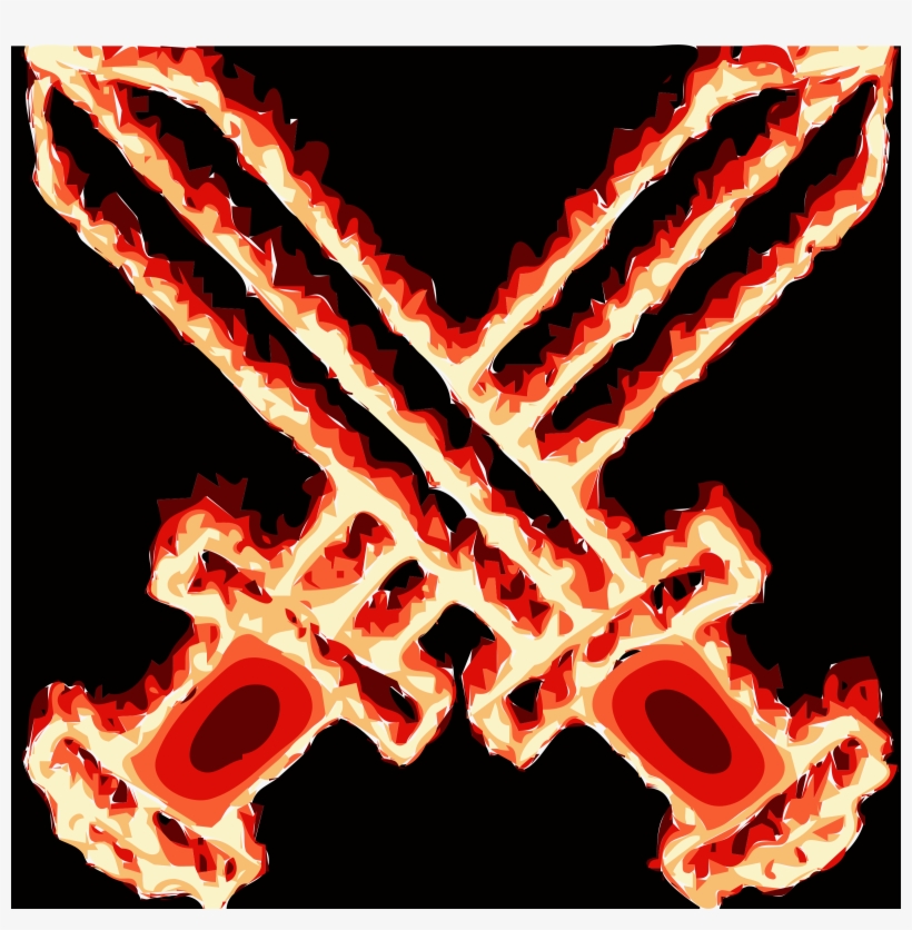 Big Image - Flaming Swords - Free Transparent PNG Download - PNGkey