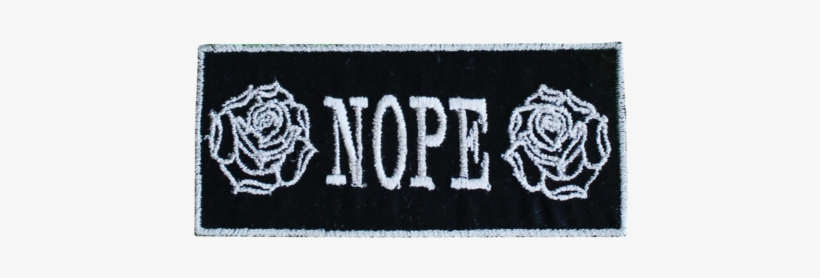 Nope Rose Patch - Label - Free Transparent PNG Download - PNGkey