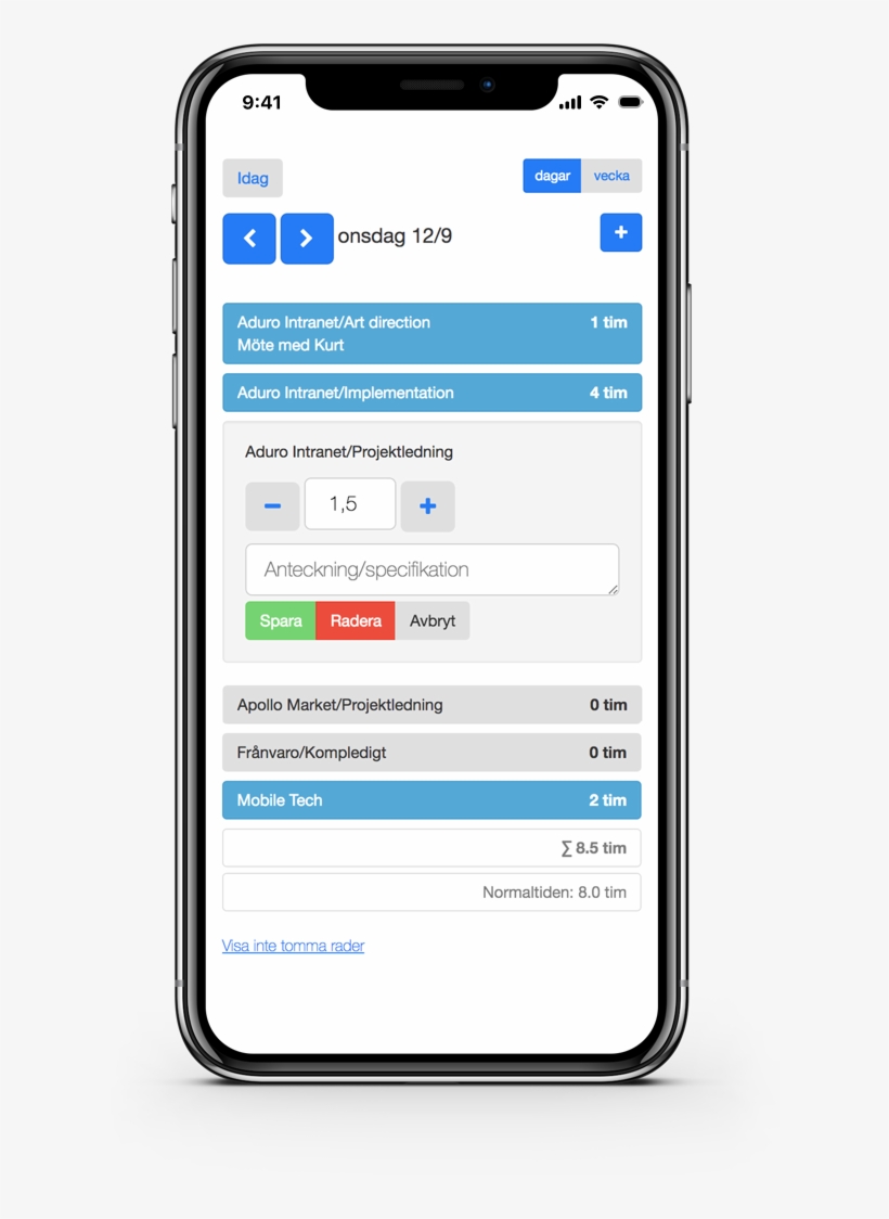 Track Time With A Smartphone Or Computer - Ios 12 - Free Transparent ...