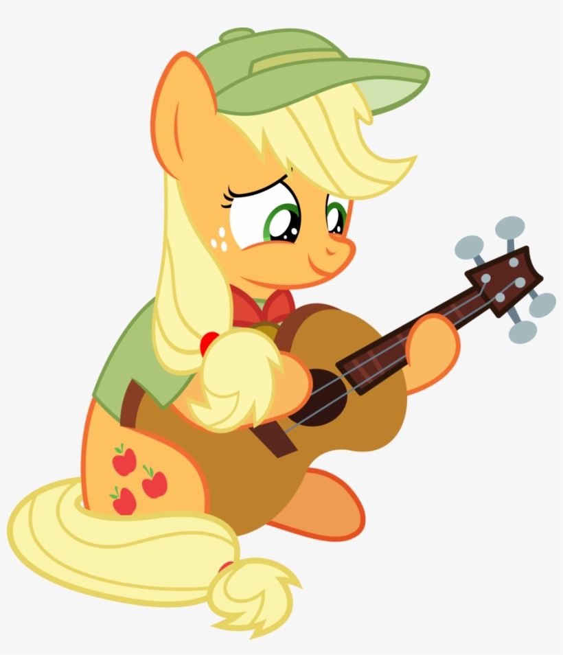 Acoustic Guitar, Applejack, Artist - Mlp Applejack W Guitar - Free ...