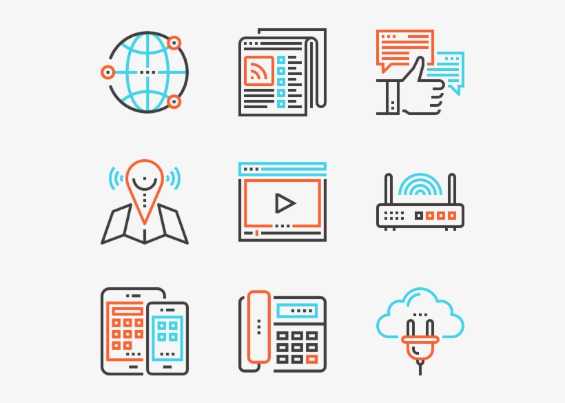 Communication And Connectivity - Diagram - Free Transparent PNG ...