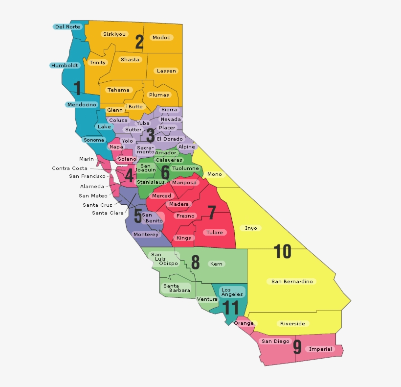 Map Of Regions Of California - California Schools Map - Free ...