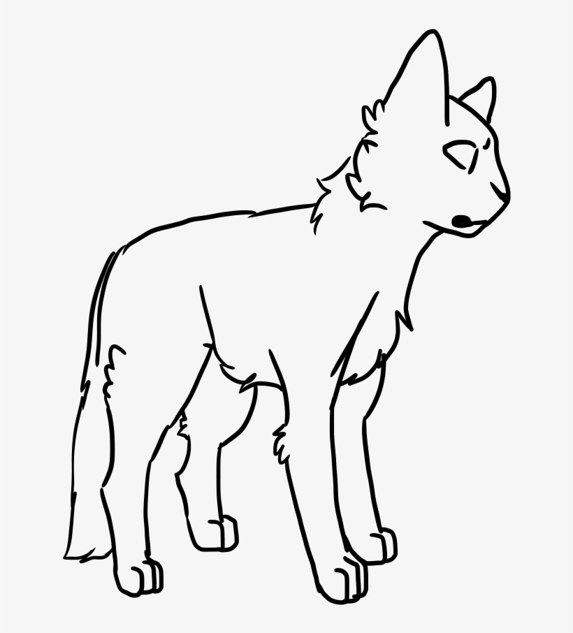 Standing Fluffy - Line Art - Free Transparent PNG Download - PNGkey