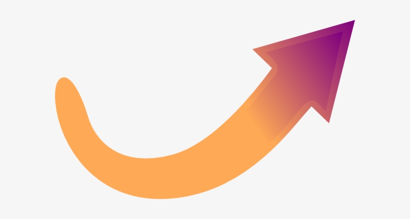 Arrow Clipart Swoosh - Purple And Orange Arrow - Free Transparent PNG ...