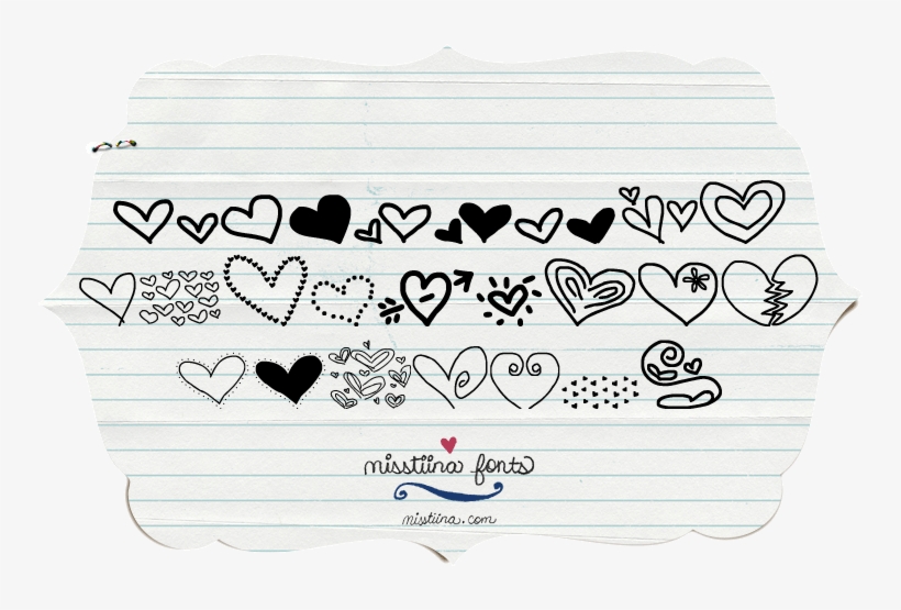 Heart Doodle Font Free - Free Transparent PNG Download - PNGkey