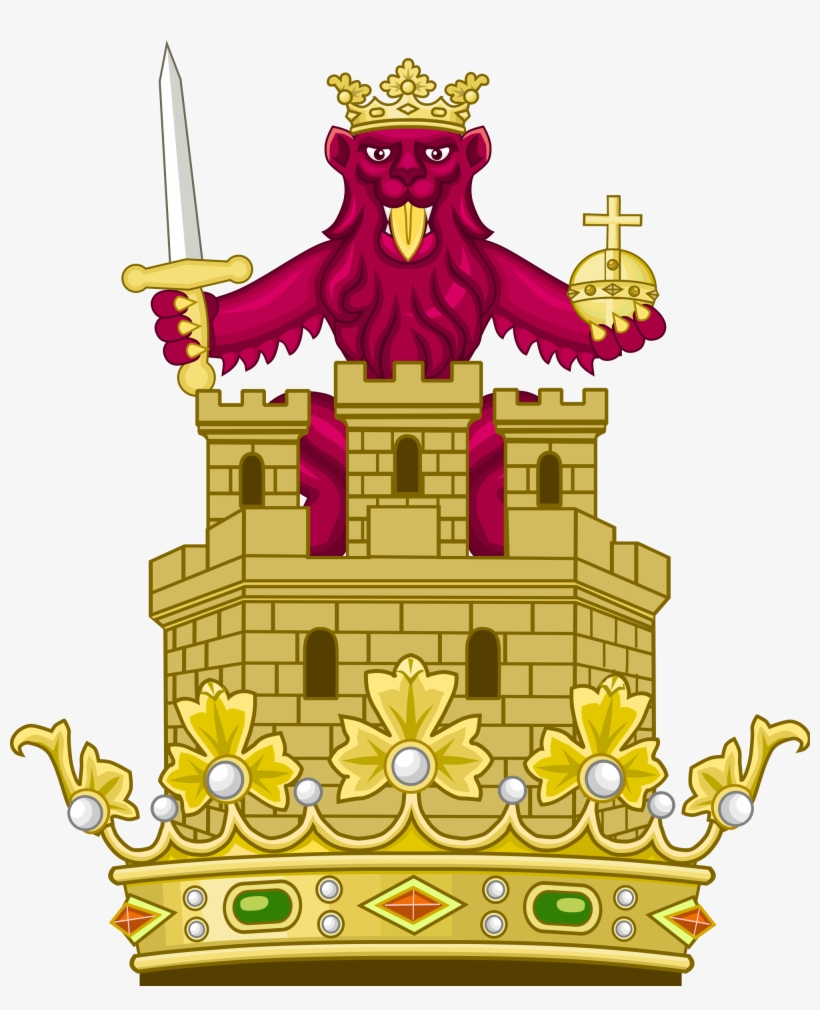 Royal Crest Of The Crown Of Castile - Royal Crown Of Spain - Free ...