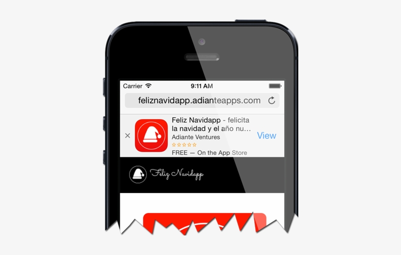 Example Of Banner On An Iphone Smartphone - Smart Banner Example - Free ...