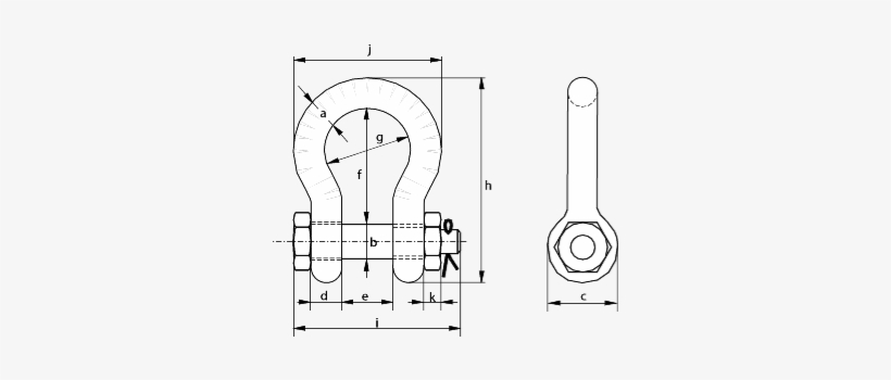 13010300 / G-4163 Harpsluiting Mb Green Pin - Shackle - Free ...