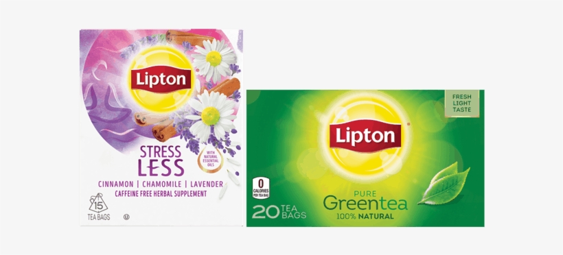 75 For Lipton® Tea - Lipton Stress Less Tea - Free Transparent PNG ...