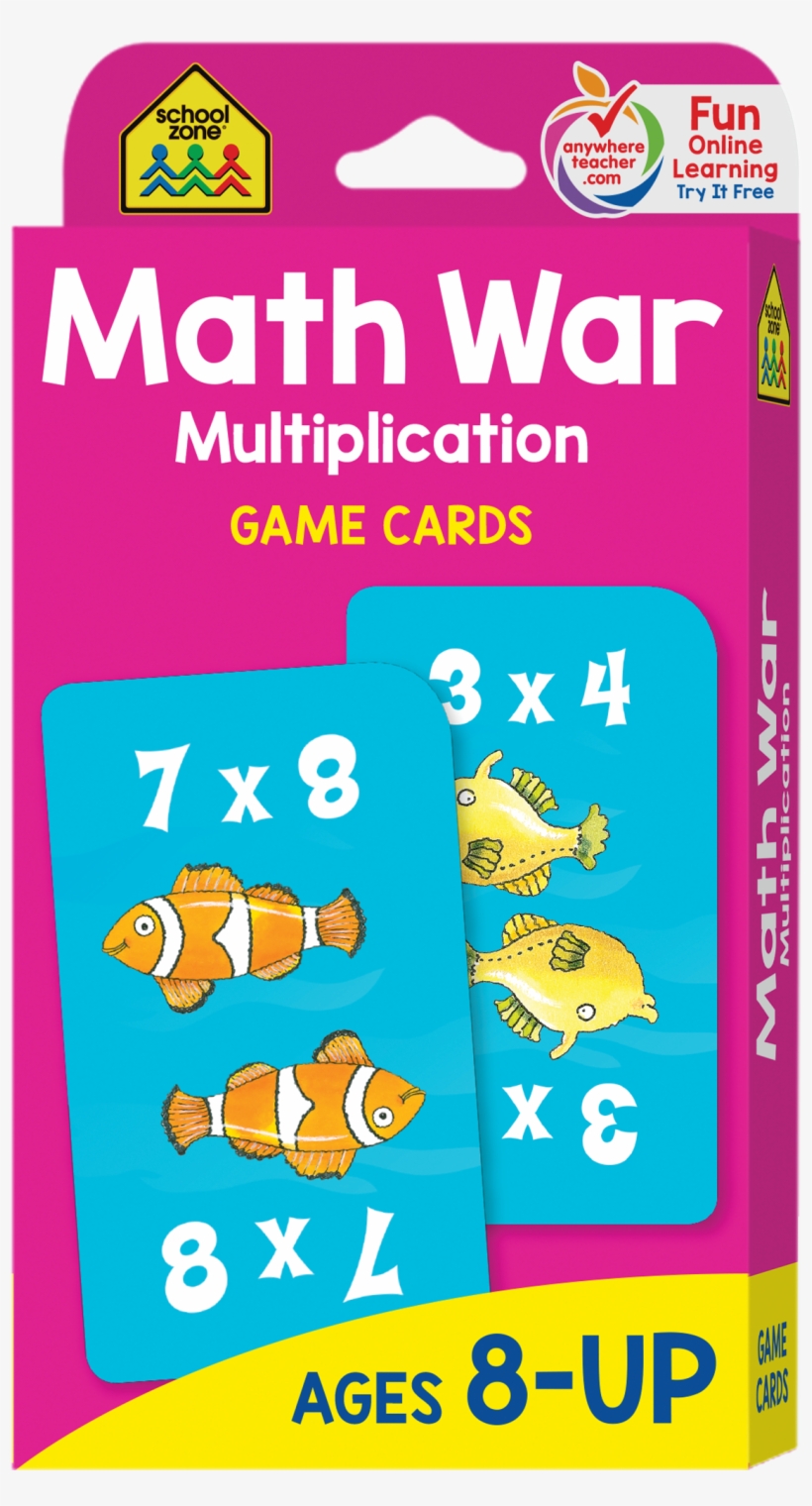 Math War Multiplication Game Cards, School Zone Publishing - Free Transparent PNG Download - PNGkey